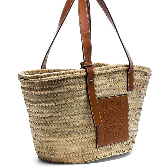 Loewe | Bags | Loewe Medium Leathertrimmed Woven Basket Bag | Poshmark